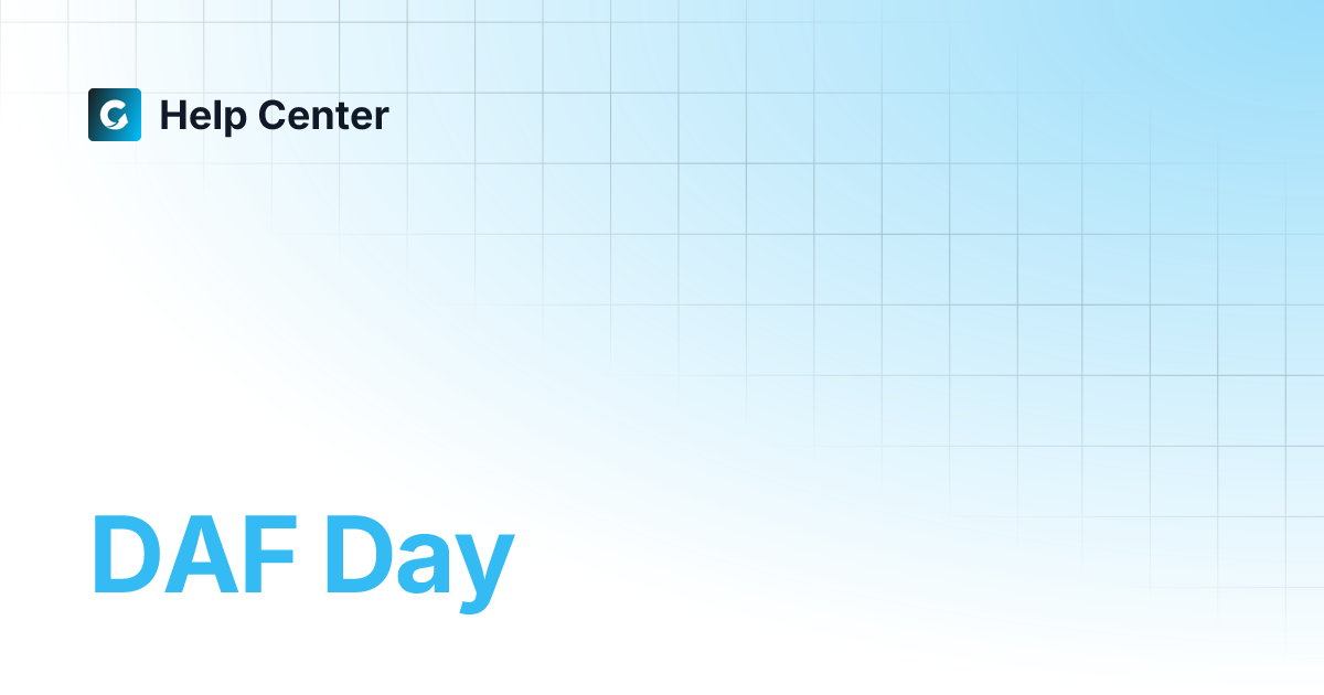 DAF Day | Help Center