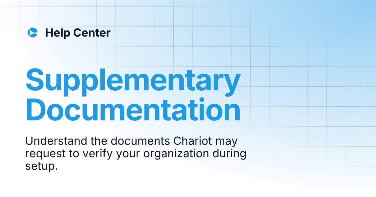 Supplementary Documentation | Help Center