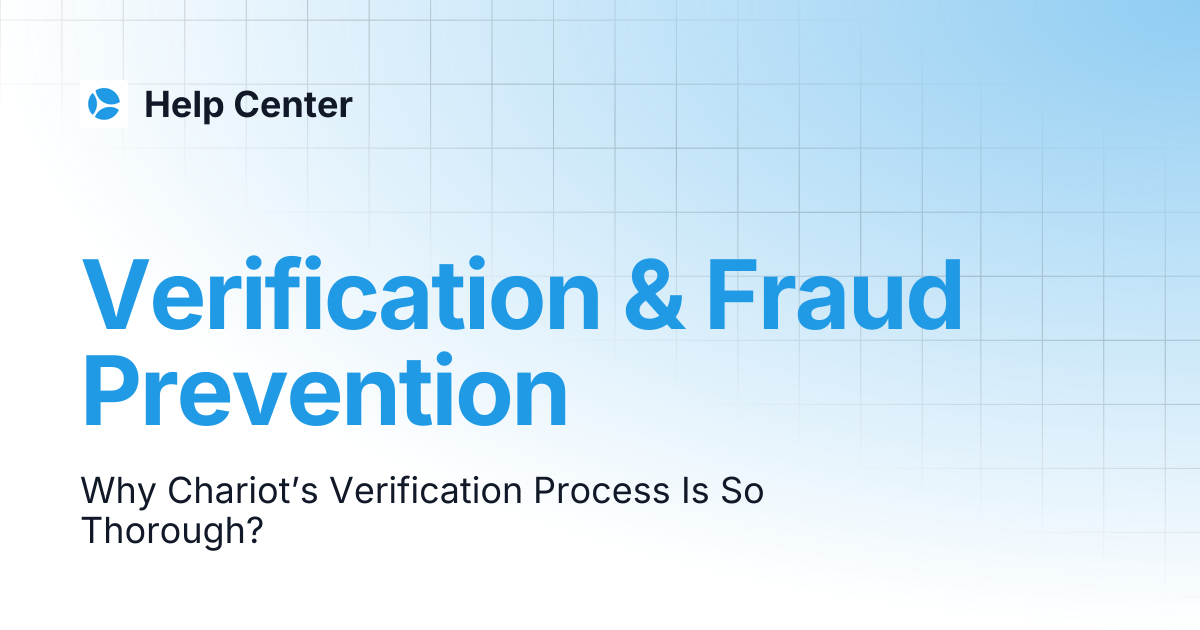 Verification & Fraud Prevention | Help Center