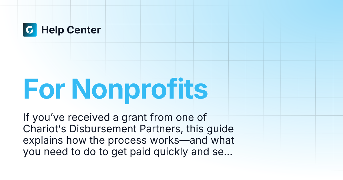 For Nonprofits | Help Center