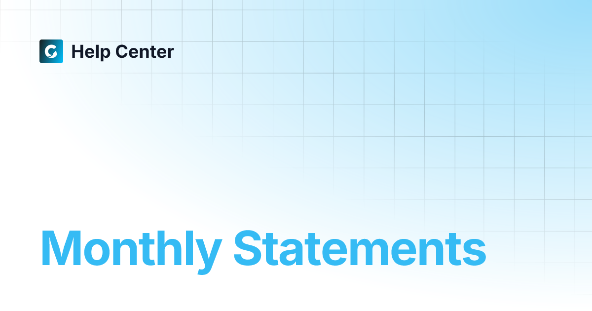 Monthly Statements | Help Center